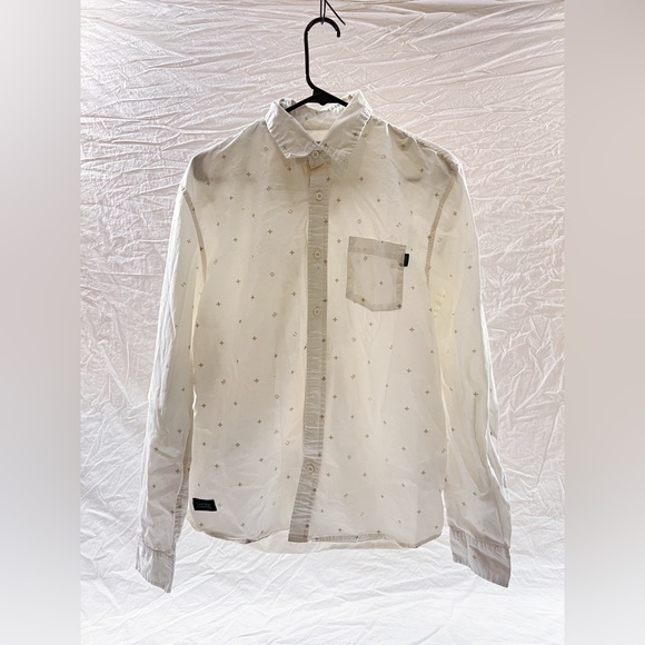 Wesc | Shirts | Mens Wesc White Button Down Patterned Shirt | Poshmark